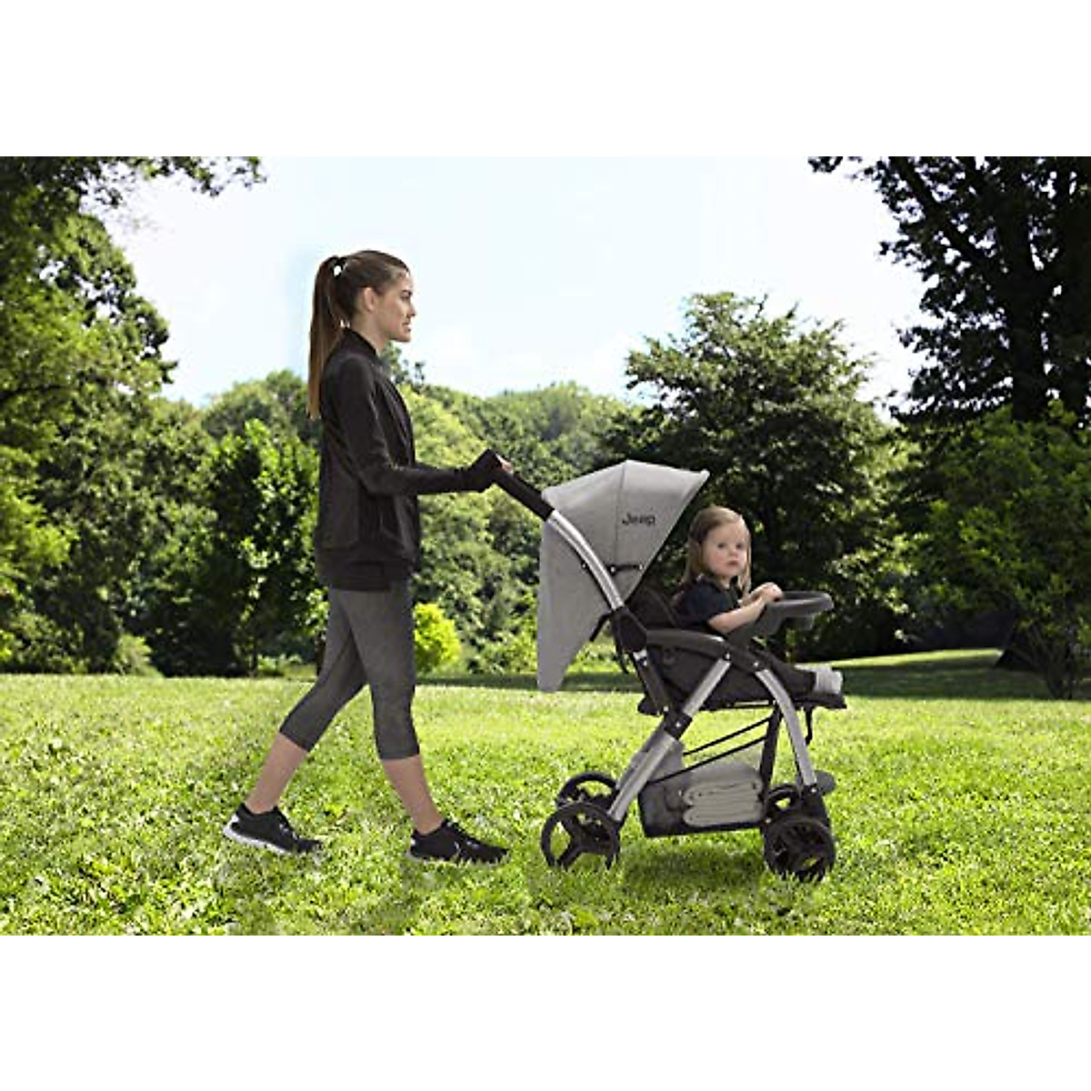 Jeep Unlimited Reversible Handle Stroller, Grey Tweed