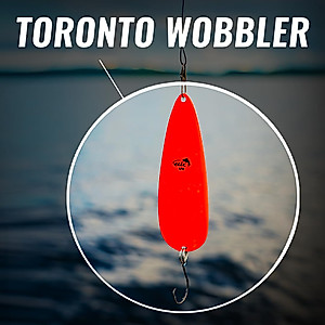 ETIC Toronto Wobbler 4", 3/4oz Fishing Spoons Kit 100% Made of Brass, 3 pcs Fishing Lures, Tackle, Hooks, Baits, Spinning, Casting, Trolling for Trout, Salmon, Pike, Walleye, Bass and Mores