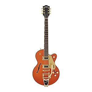 Gretsch G5655TG Electromatic Center Block Jr. Single-Cut Electric Guitar with Laurel Fingerboard, 22 Medium Jumbo Frets, Bigsby and Gold Hardware (Orange)