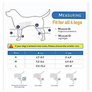Dog Knee Brace for Torn ACL Hind Leg - Adjustable Leg Support for Hip Dysplasia, Dog Arthritis, Inflammation, Luxating Patella - Comfortable and Durable Dog Leg Braces for Back Leg - Black (Small)