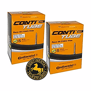 Continental Race 28" Wide 700x25-32c Inner Tubes - 60mm Presta Valve (Pack of 2 w/Conti Sticker)