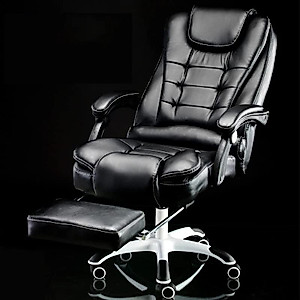 ZHAOLEI Office Chair Home Computer Chair PU Comfortable Swivel Gaming Chair Point Massage