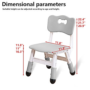 LUUYOUU Kids' Desk Chairs Adjustable Height is Suitable for Children's Chairs Used in Families, Schools and Day-Care Between 2-10 Years Old The Max Bearing Capacity is 220LB(5PCS-Beige)