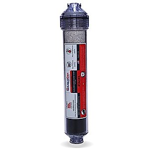 LiquaGen - 10" Alkaline + Catalytic Carbon High Purity pH+ Calcium Carbonate Inline Filter Kit For Reverse Osmosis Under Sink Water Filter Systems (Stage 5) | USA MADE