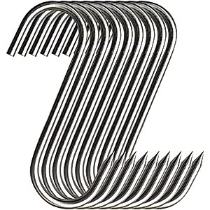 MUFEDAT Meat Hooks 20Pcs ,5.9 '' Premium Stainless Steel Butcher Hook Smoking Hooks,Meat Processing for for Hot and Cold Smoking,Chicken Hunting Smoking Ribs,Hanging,Drying,BBQ(5.9inch 20Pcs)