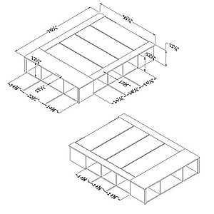 South Shore Flexible Bed with Storage and Baskets Black Oak, Contemporary