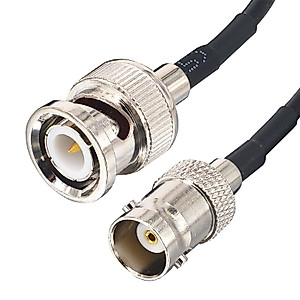 Boobrie 50ohms BNC Male to Female Cable 9.84ft BNC Male to BNC Female Cable RG174 BNC Coax Extension Cable Male to Female Jumper Cable for GPS Devices, Wireless Networking, RF Testing, RC Devices