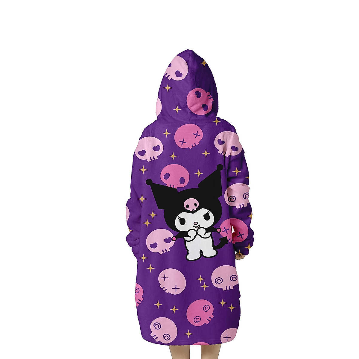 Perwzupe Kids Wearable Blanket Flannel Hoodies Sweatshirt,Warm Super Soft Blanket Hoodies,Portable Pullover Hooded Sherpa Blanket 3'7"-4'3"