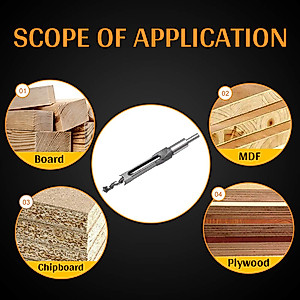ChgImposs 16MM Woodworking Square Hole Drill Bit, Alloy Steel Wood Hole Saw Mortising Chisel Bit with Twist Drill, DIY Woodworking Countersink Bit Woodworker Hole Drilling Tool