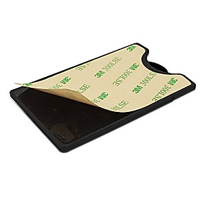 TechMatte Phone Wallet-Stick On Card Holder and Money Clip with Built-in Phone Stand (2-Pack, Black)