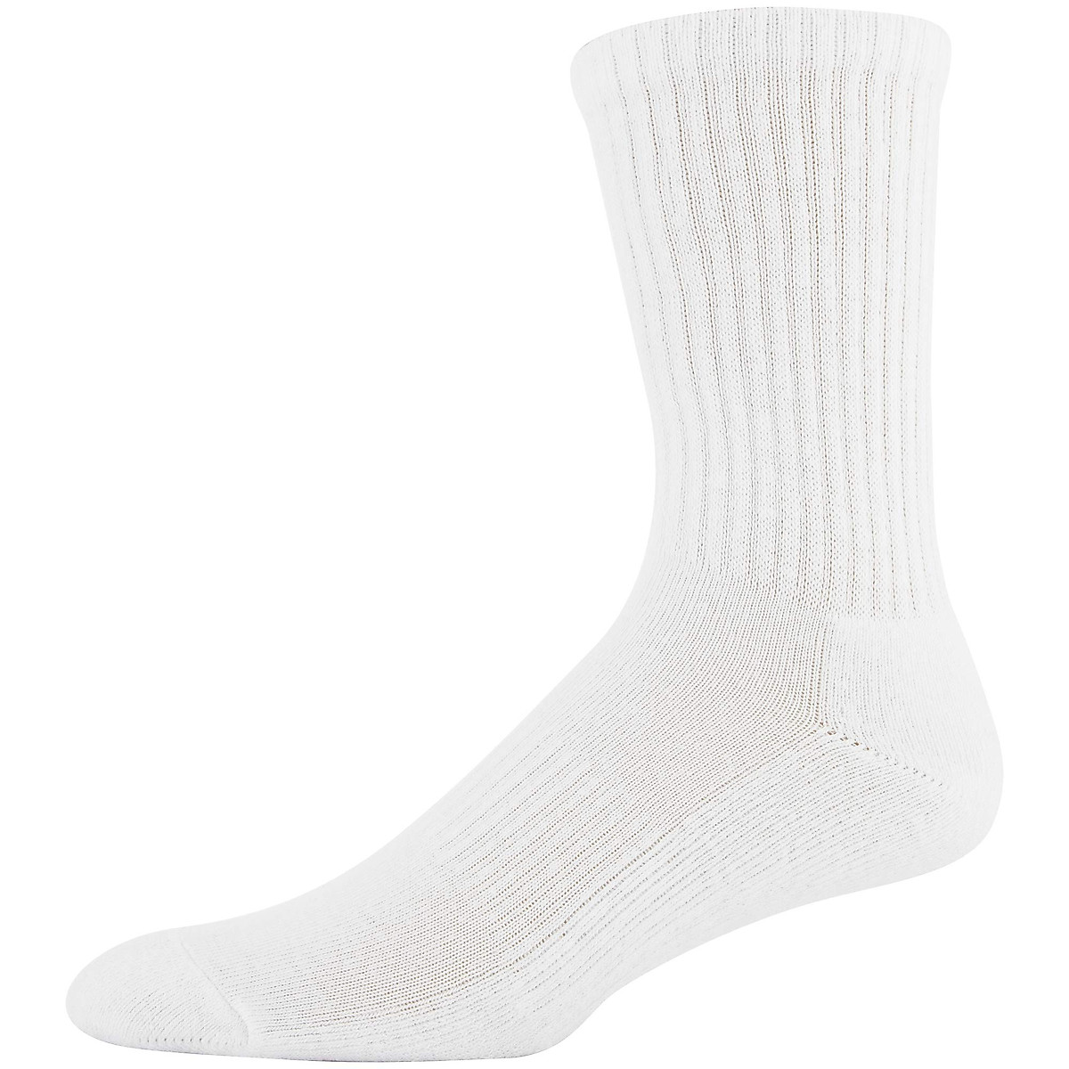 Gildan Men's Active Cotton Crew Socks, 10-Pairs, White, Shoe Size: 6-12