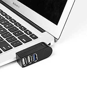 SHYPT 1pc High Speed USB 2.0/3.0 HUB Multi USB Splitter 4 Port Expander Multiple USB Expander Computer Accessories for Laptop PC (Color : Black)
