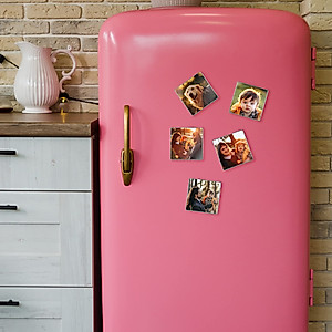 Zysta 4pcs Custom Picture Refrigerator Magnets, Personalized Photo Fridge Magnet Bulk, Alloy Decorative Fridge Magnets for Baby Shows Wedding Party Gifts Home Decoration