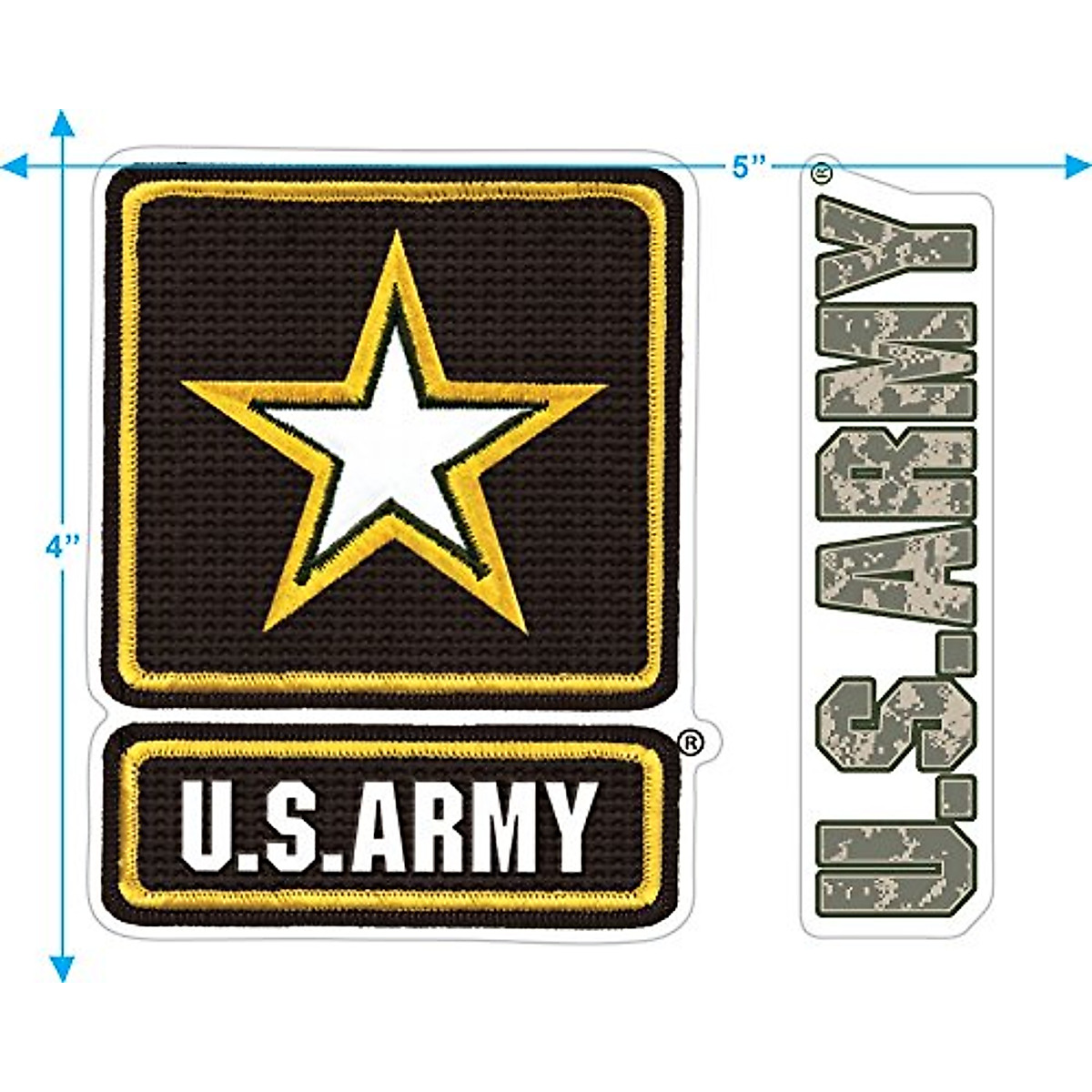 Popfunk U.S. Army Camo Green T Shirt & Stickers (Medium)