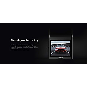 360 Dash Cam, 1296P FHD Car DashCam, 160° Wide Angle Car Camera, Color Night Vision, Built in WiFi GPS, Support Google Map, 24hr Motion Detection Parking Mode, Loop Recording(SD Card Not Included)