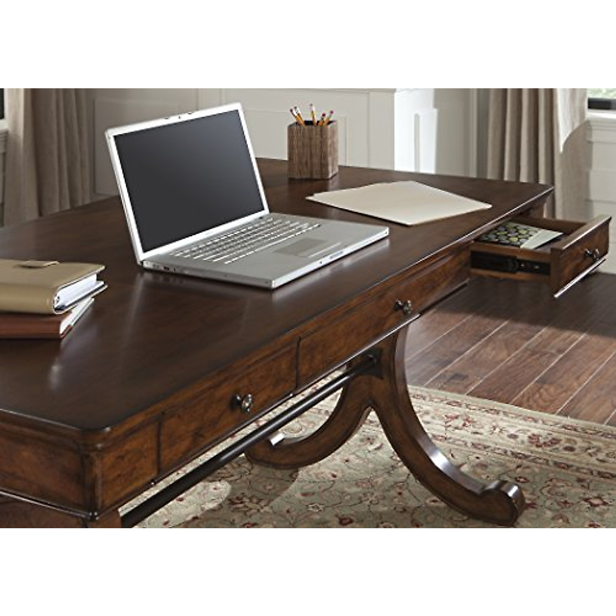 Liberty Furniture Industries Brookview Writing Desk, W54 x D30 x H31, Cherry