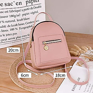 YIMINI 2023 Mini Backpack Purse for Women,Leather Small Backpack Hiking Travel Backpack Shoulder Crossbody Bag for Women