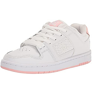 DC Women's Manteca 4 Casual Skate Shoe, White/Pink, 9.5
