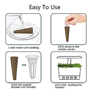 Aooccder Seed Starter Grow Sponges for Aerogarden, PH-Balanced Refill-Seed Pods Replacements for Indoor Hydroponic System,50 Pack, Brown