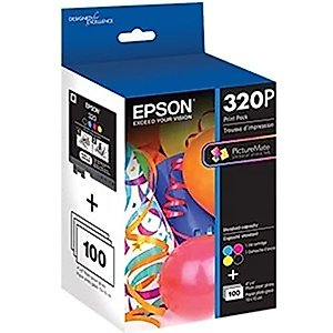 EPSON T320 Standard Capacity Magenta (T320P) for Select Epson PictureMate Printers ,Black