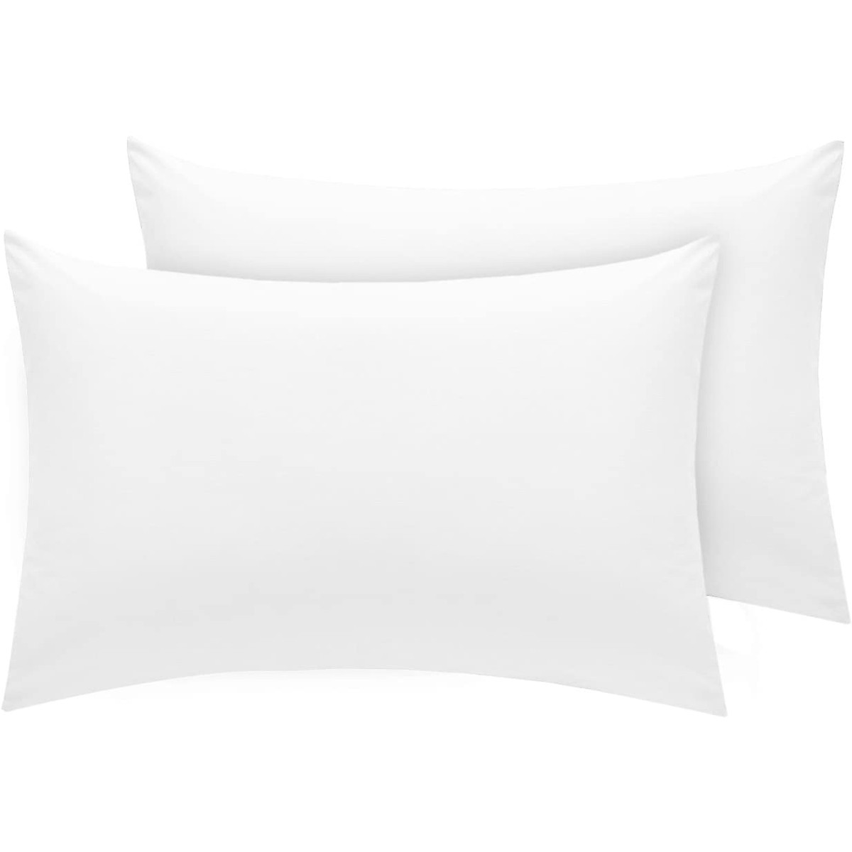 Youth Pillowcase 16" x 22" Size Pack of 2 Pieces Kids Travel Pillow Cover Zipper Closure 500 Thread Count 100% Egyptian Cotton & Hypoallergenic Fits Pillows Sized 12x16, 13x18 or 14x19 White