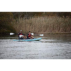 TAHE 11'6 Beach SUP-Yak 2-in-1 Tandem Inflatable Kayak + Paddle Board Complete Package,Blue