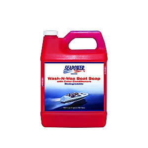 TR Industries SWS-128 Seapower Marine Wash-N-Wax Boat Soap - Biodegradeable -1 Gallon