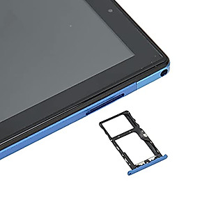 RTLR HD Tablet, 4G Network 5GWIFI IPS HD Large Screen 8 Cores CPU 10in Tablet 100‑240V Blue 6GB 256GB for Entertainment (US Plug)