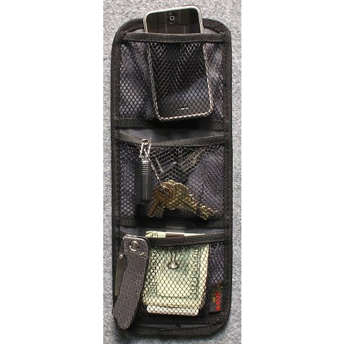 Acorn Hook & Loop Three Pocket Mesh Holder Gun Safe Accessory
