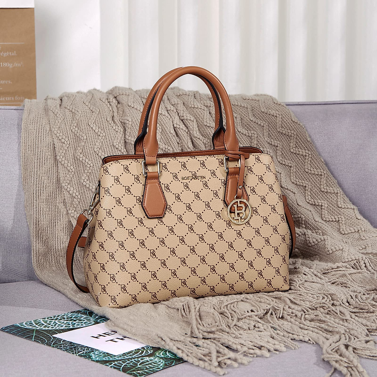 BOSTANTEN Women Leather Handbag bundle Leather Wallets for Women