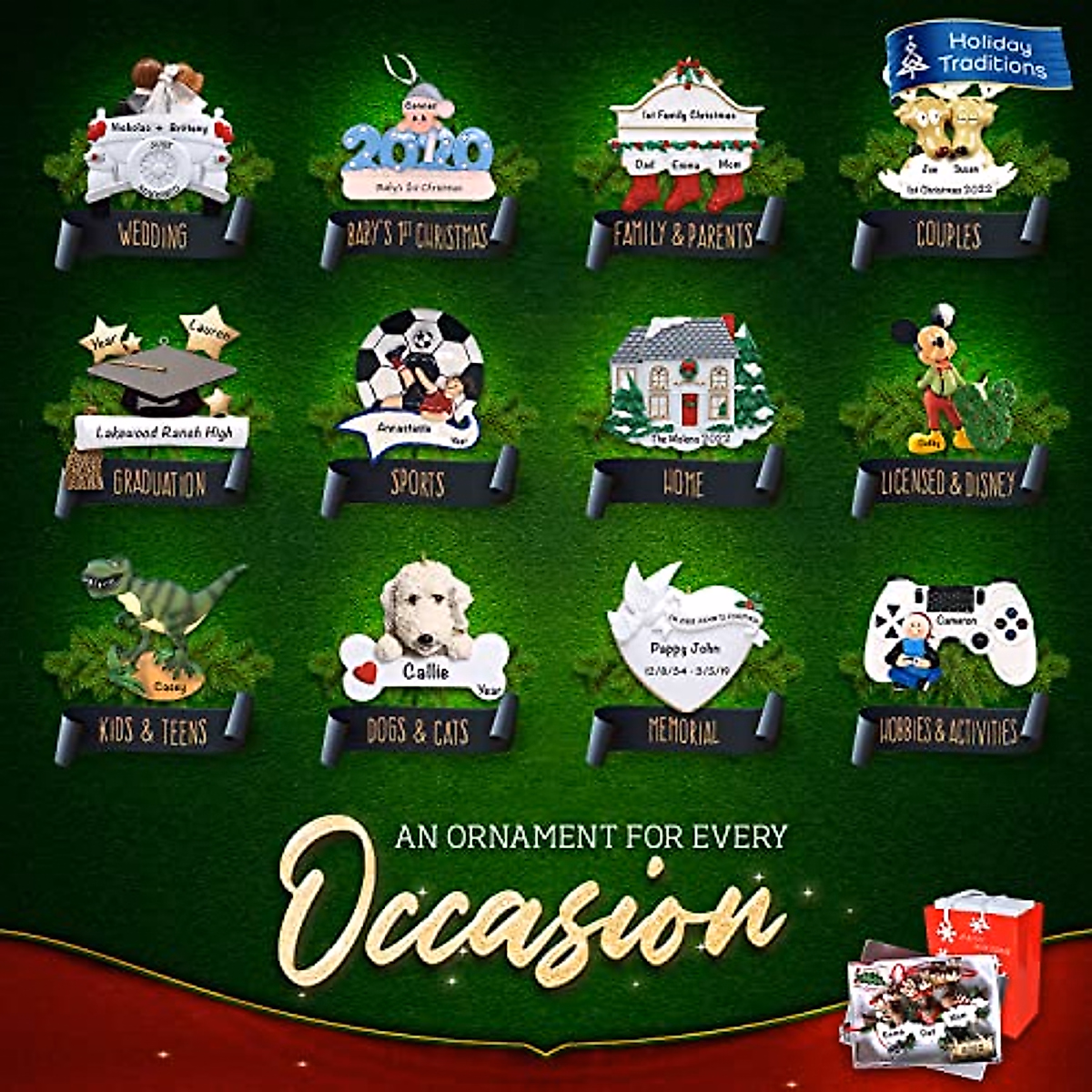 Cabin Personalized Christmas Ornaments 2023 - Fast & Free 24h Customization – Rustic Log Cabin Christmas Decorations with Name - Comes Gift-Wrapped