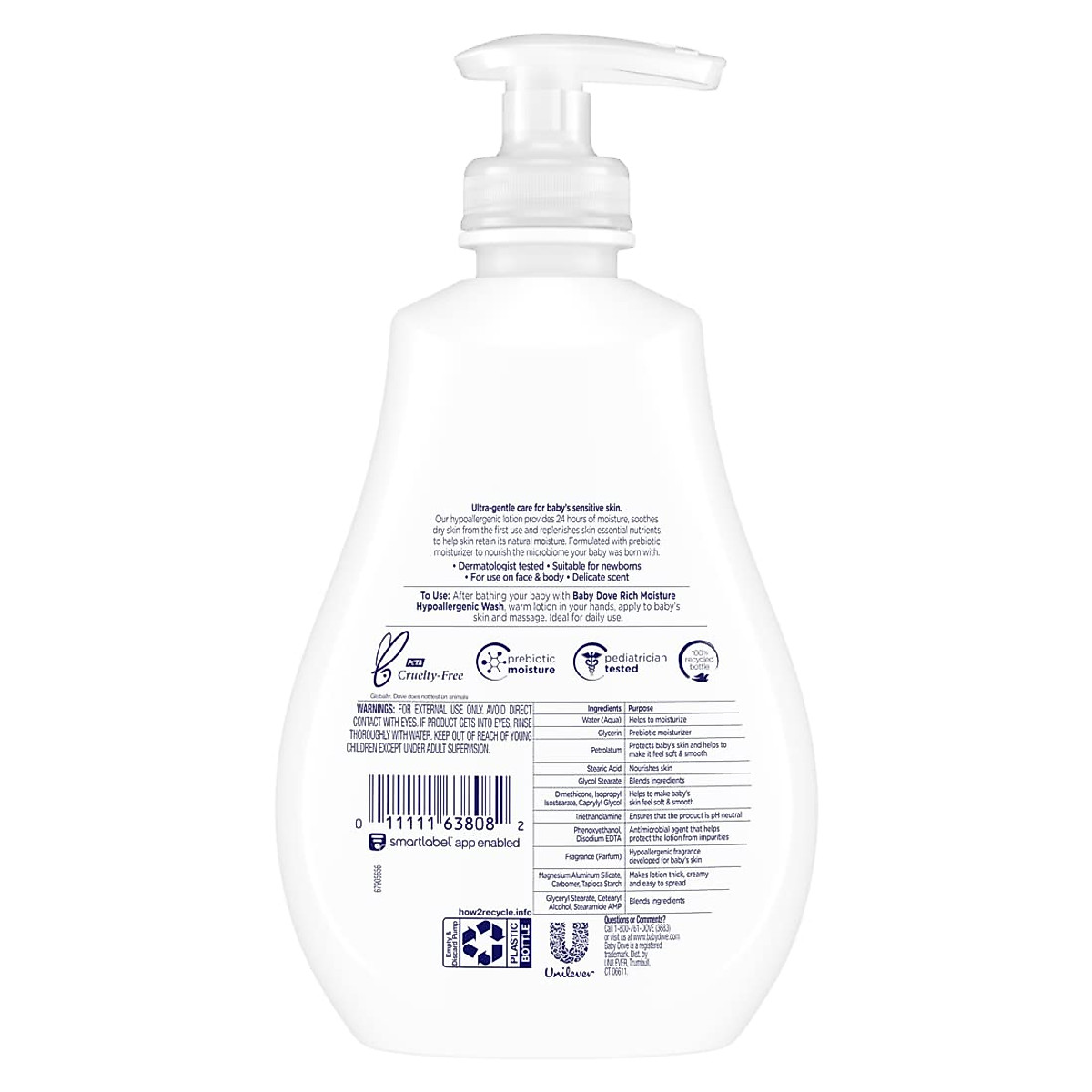 Baby Dove Lotion, Rich Moisture, 13 Ounce (Pack of 3)