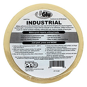 ProTapes 306UGLU3465 UGlu 20 Mil Roll 3" Core 3/4" Wide x 65'