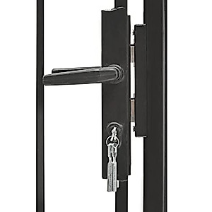 vidaXL Garden Gate Steel 39.4"x68.9" Black