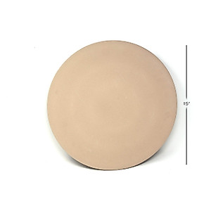 Homeworks Large Unglazed Ceramic Pizza Stone | Includes Metal Oven to Table Rack, Large 15 Inch Round Baking Stone, For Crispy Crust Pizza, Artisan Breads, Cookies and More