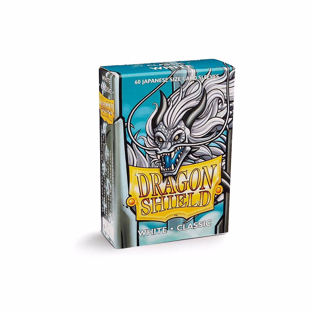 Dragon Shield Bundle: 2 Packs of 60 Count Japanese Size Mini Classic Card Sleeves - White