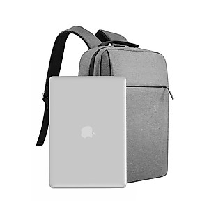 SUOKOMR Laptop Backpack for Men,Business Slim Backpack with USB Charger Lightweight Durable Travel Backpacks Mens Backpacks Water Resistant Laptop Bag for Work Office College(Grey)