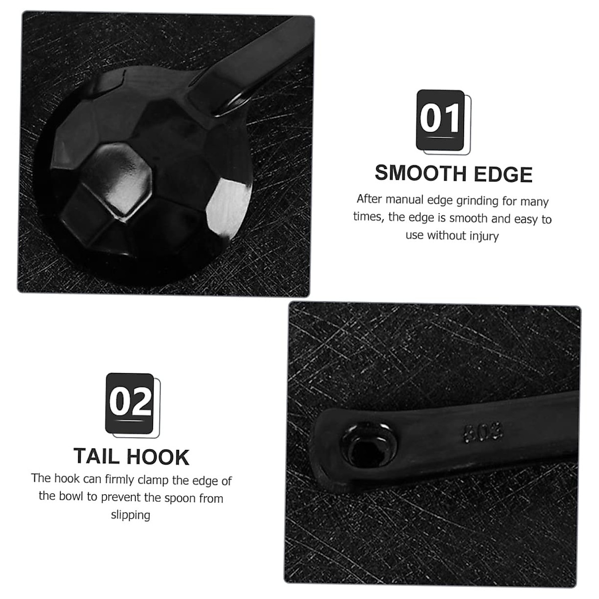 5pcs Hot Pot Seasoning Spoon Ramen Soup Spoons Cooking Spoon Tagliatelle Ramen Spoon Silicone Deep Spoon Miso Spoons Ramen Ladle Spoons Heavy Turtle Shell Melamine