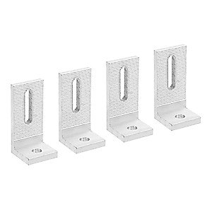 PATIKIL Solar Panel Mounting L Brackets Aluminum Alloy 11mm Diameter for Solar Panel System Install Pack of 4