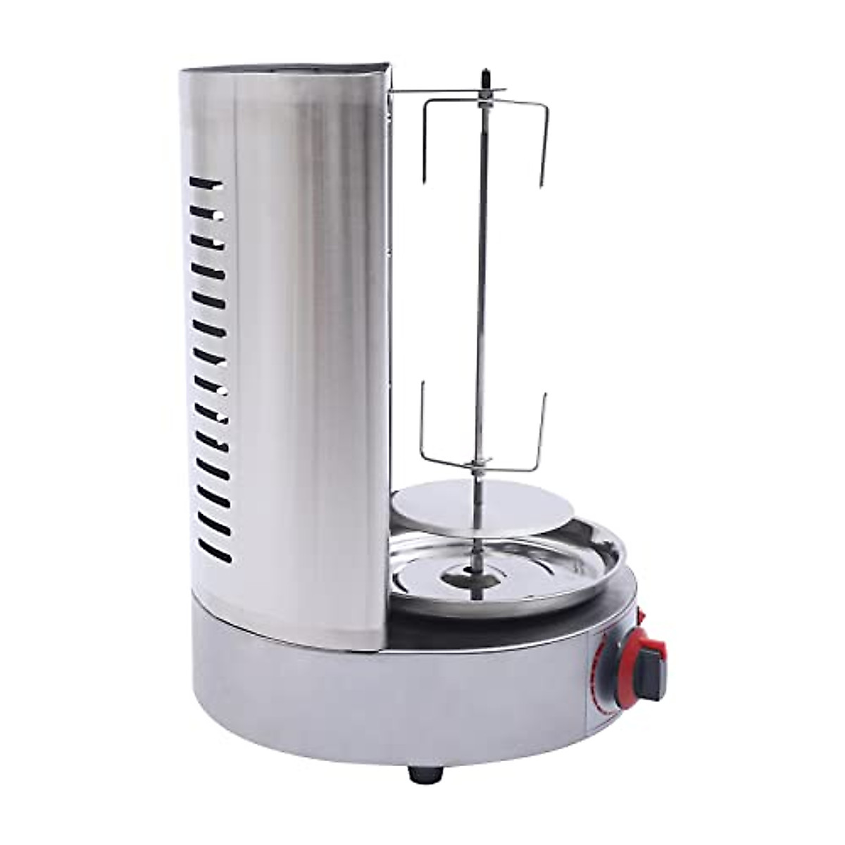 Shawarma Grill Machine Countertop Vertical Rotating Rotisserie Shawarma Machine 110V Doner Kebab Machine Meat Grill Broiler Shawarma Gyro Grilling with Meat Catch Pan for Family Restaurants Gatherings
