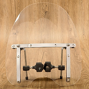 Clear 1816 Motorcycle Windshield Windscreen Compatible with Harley Davidson Sportster Dyna Glide Softail Honda Kawasaki Suzuki Yamaha Cruiser