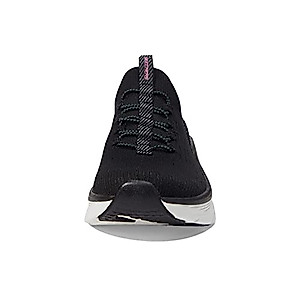 Skechers Sport Women's Women's D'LUX Walker Sneaker, Black/Light Blue, 9.5