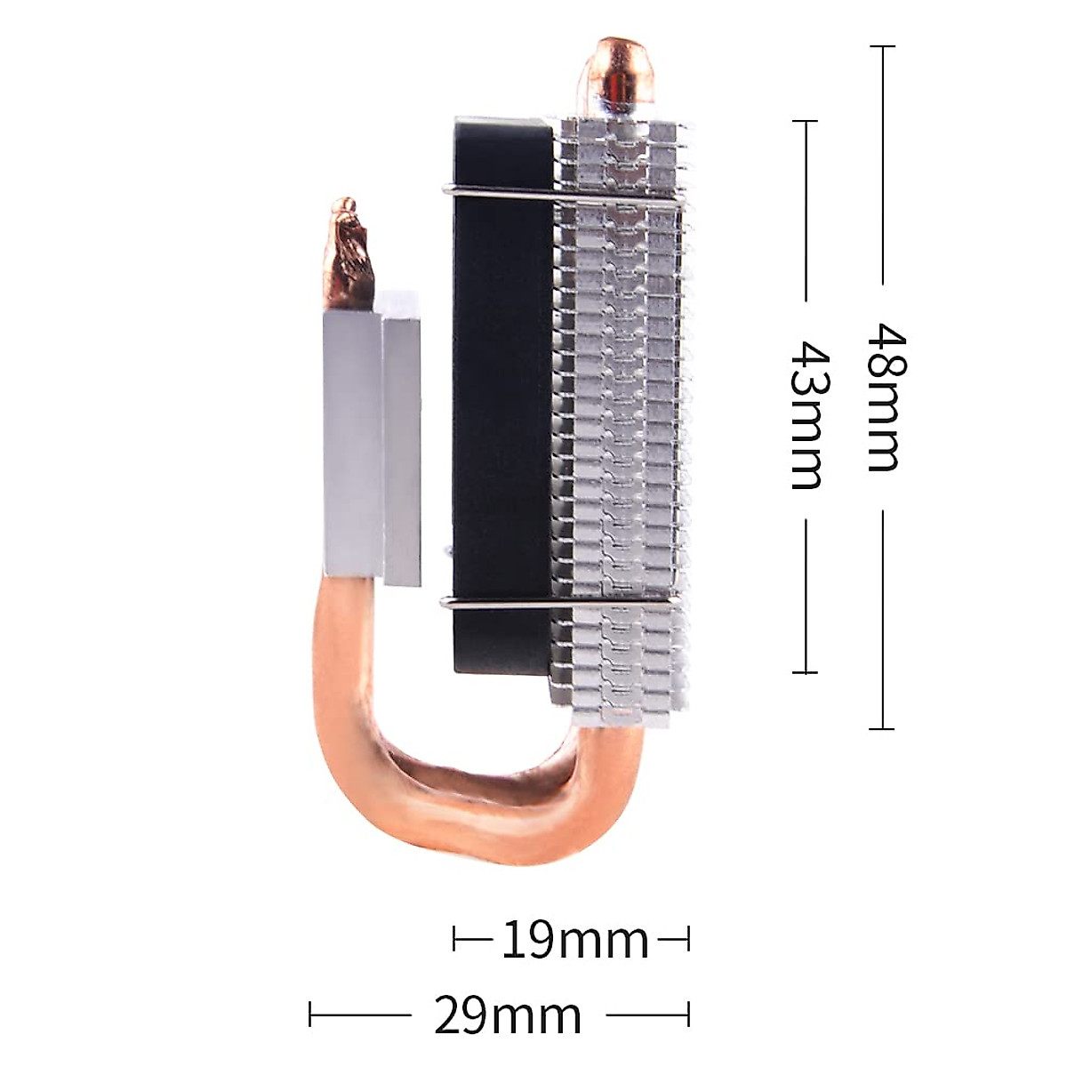 GeeekPi Cooling Fan for Raspberry Pi 4, Low Profile CPU Cooler with 40x40x10mm Cooling Fan and Aluminum Heatsink, Compatible with Raspberry Pi 4 Model B & Pi 3B+/Pi 3B (Type B)