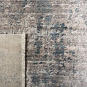 Safavieh Winston Collection Accent Rug - 2'4" x 3'11", Grey & Blue, Modern Abstract Design, Non-Shedding & Easy Care, Ideal for High Traffic Areas in Entryway, Living Room, Bedroom (WNTB355F)