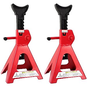 ROADFAR 3 Ton 1 Pair Jack Stands For Car Truck Auto Lift, Red