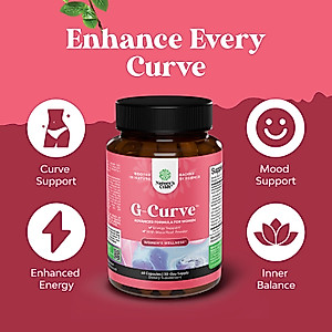 Natures Craft G-Curve Butt and Breast Enhancement Pills - Herbal Enhancer May Support Body Sculpting Curves with Saw Palmetto Extract Horny Goat Weed for Women *Results Vary 60 Count