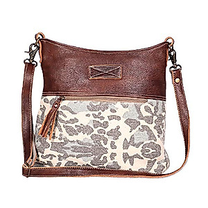 Myra Bags Naïve Canvas, leather & Rug Shoulder Bag S-1917