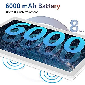 ZONKO Tablet 10.1 inch Android Tablet with 2GB+32GB+256GB Expand, 3G Phone Tablets & Dual Sim Card & 2MP+ 5MP Dual Camera, Quad Core Processor, 1280x800 IPS HD Display,GPS, FM (Silver)