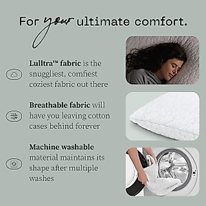 Coop Home Goods Original Pillow Case, Queen Size Pillow Case for Memory Foam Pillows, Breathable Ultra Soft Lulltra Fabric Cover with Zipper, Polyester/Rayon