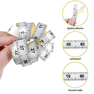 4 Size Workbench Ruler Adhesive Backed Tape Measure Waterproof Sticky Measuring Tape in 60 Inches/ 152 cm, 24 Inches/ 61 cm, 12 Inches/ 30 cm, 40 Inches/ 101 cm Ruler for Work
